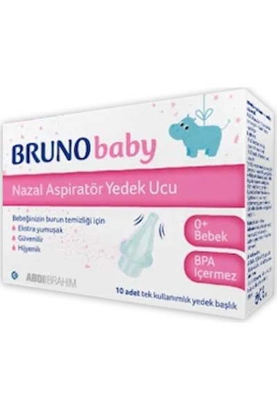ABDİ İBRAHİM Bruno Baby Nazal Aspiratör Yedek Ucu 10 Adet
