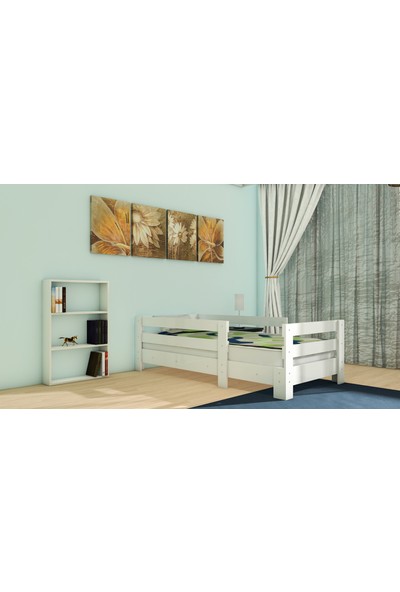 Nevramo Erguvan Montessori Karyola Beyaz 90 x 190 cm Yatağa Uyumlu