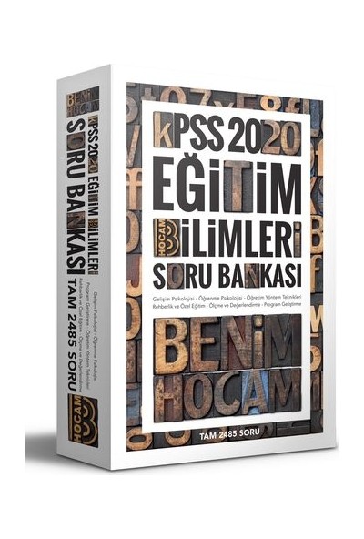 Benim Hocam 2020 KPSS Eğitim Bilimleri Tek Kitap Soru Bankası Benim Hocam 2020 KPSS Eğitim Bilimleri Tek Kitap Soru Bankası