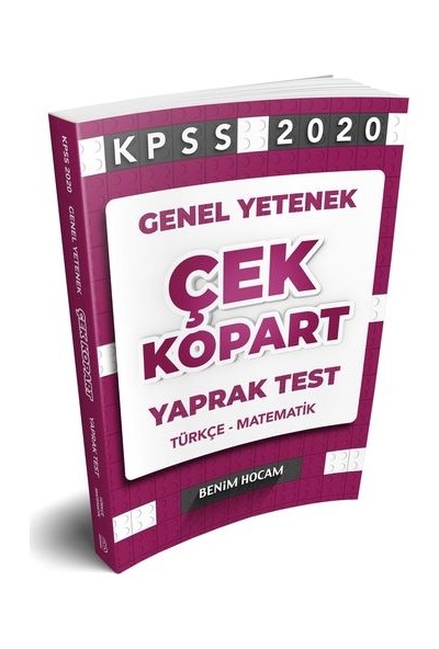Benim Hocam 2020 Genel Yetenek Çek Kopart Yaprak Test Benim Hocam 2020 Genel Yetenek Çek Kopart Yaprak Test