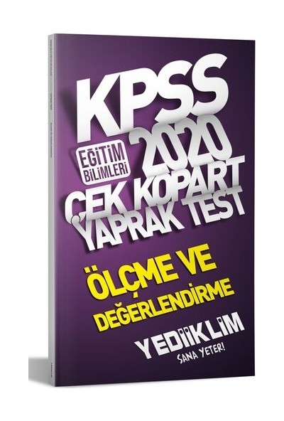 Yediiklim Yayınları 2020 KPSS Eğitim Bilimleri Ölçme Ve Değerlendirme Çek Kopart Yaprak Test Yediiklim Yayınları 2020 KPSS Eğitim Bilimleri Ölçme Ve Değerlendirme Çek Kopart Yaprak Test