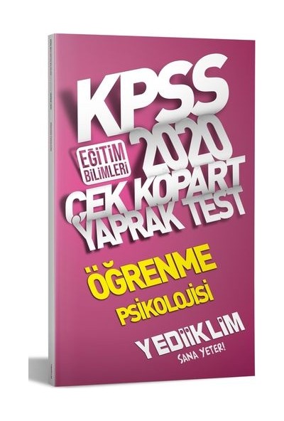 Yediiklim Yayınları 2020 KPSS Eğitim Bilimleri Öğrenme Psikolojisi Çek Kopart Yaprak Test Yediiklim Yayınları 2020 KPSS Eğitim Bilimleri Öğrenme Psikolojisi Çek Kopart Yaprak Test