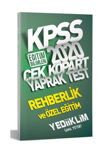Yediiklim Yayınları 2020 KPSS Eğitim Bilimleri Rehberlik Ve Özel Eğitim Çek Kopart Yaprak Test Yediiklim Yayınları 2020 KPSS Eğitim Bilimleri Rehberlik Ve Özel Eğitim Çek Kopart Yaprak Test
