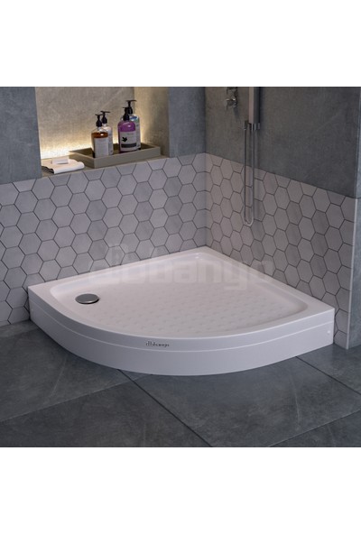 Dbbanyo Oval Duş Teknesi Panelli 90*90*15 cm Dbbanyo Oval Duş Teknesi Panelli 90*90*15 cm