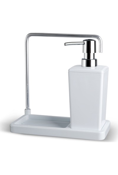 Primanova Askılı Mutfak Sıvı Sabunluk Beyaz Luna