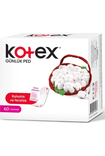 Kotex Normal Günlük Ped (60 Adet) Kotex Normal Günlük Ped (60 Adet)