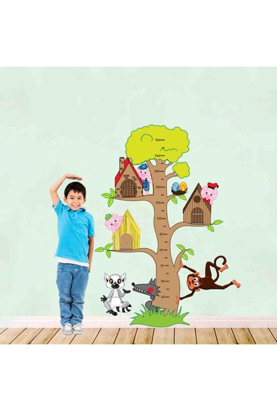 Kt Decoration Sevimli Hayvanlar Boy Ölçer Çocuk Gelişim Tablosu Duvar Sticker Kt Decoration Sevimli Hayvanlar Boy Ölçer Çocuk Gelişim Tablosu Duvar Sticker