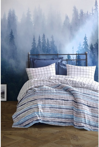 Cotton Box Ranforce Çift Kişilik Complete Set - Grance Mavi Cotton Box Ranforce Çift Kişilik Complete Set - Grance Mavi