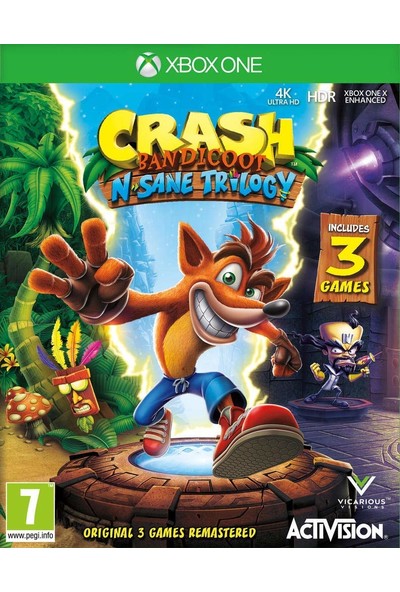 Crash Bandicoot N. Sane Trilogy Xbox One Oyun Crash Bandicoot N. Sane Trilogy Xbox One Oyun