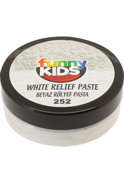 Funny Kids Rölyef Pasta - Beyaz 50 cc Funny Kids Rölyef Pasta - Beyaz 50 cc