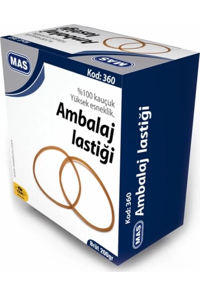 Mas Ambalaj Lastiği 200Gr %100 Kauçuk Midi Kt 360
