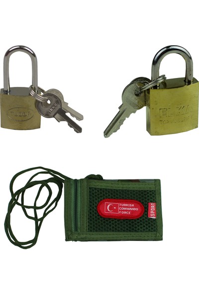 Bora Asker Ihtiyaçları 3 Lü Bot Kilidi Çanta Kilidi Ipli Cüzdan
