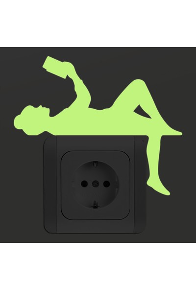 DekorLoft Dekor Loft Gece Parlayan Çocuk Odası Priz Sticker Fps-07