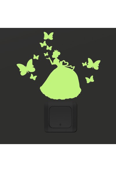 DekorLoft Dekor Loft Gece Parlayan Çocuk Odası Priz Sticker Fps-18