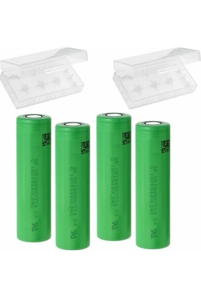 Sony-Murata Vtc4 18650 3.7V 2100MAH Li-Ion Şarjlı Pil / 4 Adet Pil + 2 Adet Pil Kutusu Sony-Murata Vtc4 18650 3.7V 2100MAH Li-Ion Şarjlı Pil / 4 Adet Pil + 2 Adet Pil Kutusu