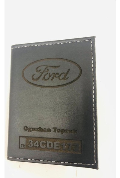 Appcity Isimli Logolu Suni Deri Ruhsat Kılıfı- CTY08