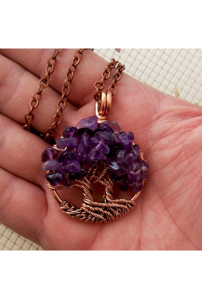 Mba Handmade Jewelry Ametist Kristali El Yapımı Hayat Ağacı Kolye ''Tree Of Life Pendant'' Mba Handmade Jewelry Ametist Kristali El Yapımı Hayat Ağacı Kolye ''Tree Of Life Pendant''
