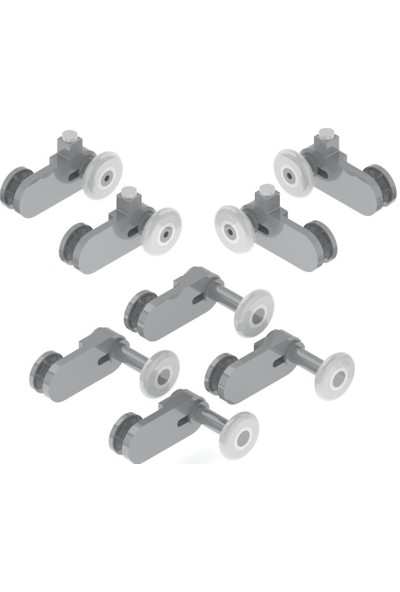 Anpa Duşakabin 1 Sabit 2 Kayar Rulmanı Tekeri Makarası Takımı