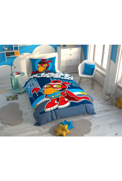 Taç Lisanslı Tek Kişilik Nevresim Takımı - Sizinkiler Zeytin