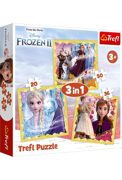 Trefl Puzzle Frozen 2 The Power Of Anna And Elsa 3 In 1 Puzzle (20+36+50 Parça) Trefl Puzzle Frozen 2 The Power Of Anna And Elsa 3 In 1 Puzzle (20+36+50 Parça)
