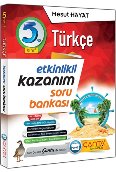 Çanta Yayınları 5. Sınıf Türkçe Etkinlikli Kazanım Soru Bankası