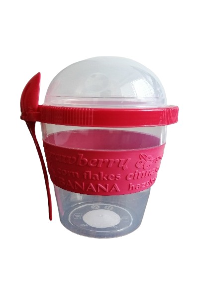 Titiz Plastik Yoghurt Container 600 ml + Kaşık