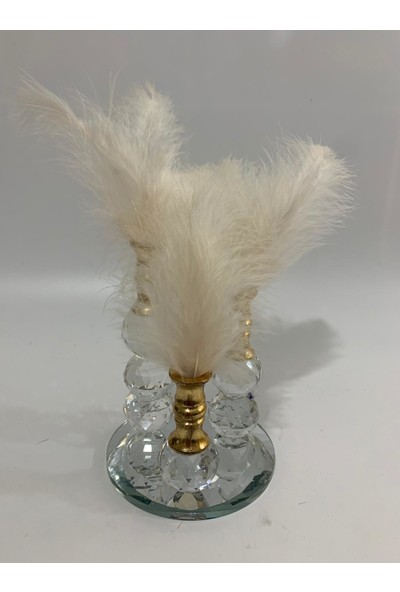 By Arı Ev Dekorasyon Beyaz Tüylü Kristal Tüylük Gold By Arı Ev Dekorasyon Beyaz Tüylü Kristal Tüylük Gold