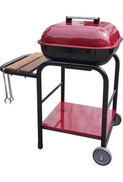 Rekor Emaye Kapaklı Tekerlekli Mangal Bahçe Mangalı Barbekü Rekor Emaye Kapaklı Tekerlekli Mangal Bahçe Mangalı Barbekü