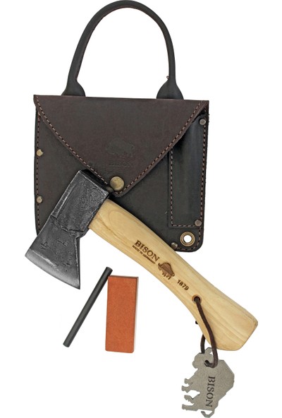 Bison 1879 Outdoor Hatchet Mini Balta Deri Çantalı Bison 1879 Outdoor Hatchet Mini Balta Deri Çantalı