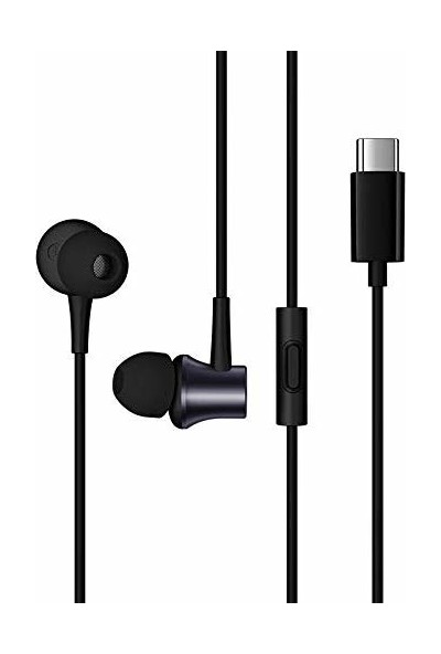 Xiaomi Type-C Mikrofonlu Kulakiçi Kulaklık Siyah - Distribütör Garantili