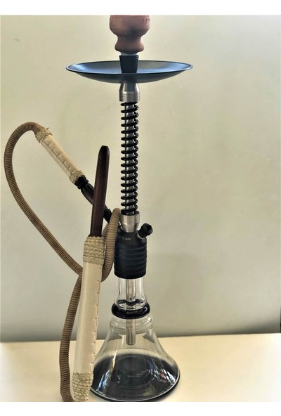 Heybet Kilitli Nargile Takımı Full Set Yay Model Siyah Gri