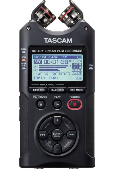 Tascam DR-40X 4-Kanal Ses Kayıt Cihazı ve USB Ses Arabirimi Tascam DR-40X 4-Kanal Ses Kayıt Cihazı ve USB Ses Arabirimi