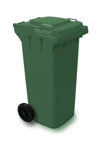 Derin Yeşil Konteyner Çöp Kovası 120 Lt.