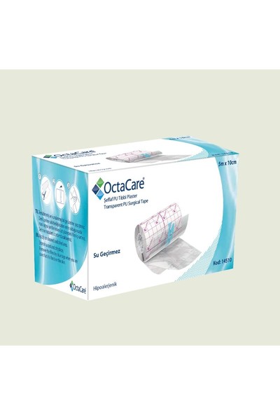 Octamed Octacare Şeffaf Su Su Geçirmez Tıbbi Flaster 10 cm x5 m Octamed Octacare Şeffaf Su Su Geçirmez Tıbbi Flaster 10 cm x5 m