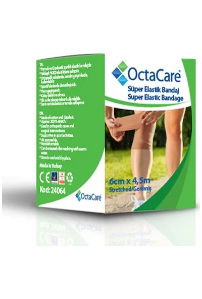 Octacare Süper Elastik Bandaj - 6cm x 4,5m 1 Adet