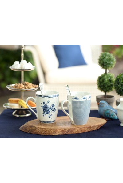 Madame Coco Maena Phéni x 2'Li Kupa Seti - Mavi Madame Coco Maena Phéni x 2'Li Kupa Seti - Mavi