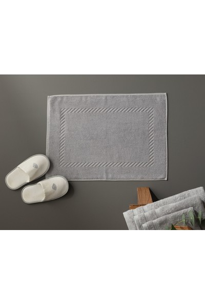 Madame Coco Ryella Armürlü Ayak Havlusu - Gri - 50x70 cm