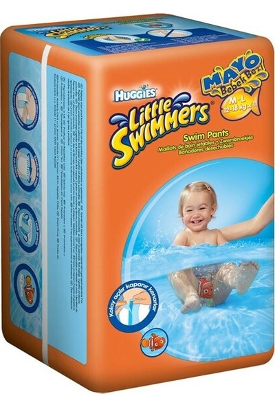Huggies Little Swimmers Medium-Large Mayo Bebek Bezi 11'li Huggies Little Swimmers Medium-Large Mayo Bebek Bezi 11'li