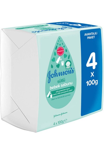 Johnson's Sütlü Bebek Sabunu 4x100 g Johnson's Sütlü Bebek Sabunu 4x100 g