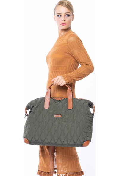 MATTHEW COX KADIN SEYAHAT ÇANTASI SATEN HAKİ - TB T222