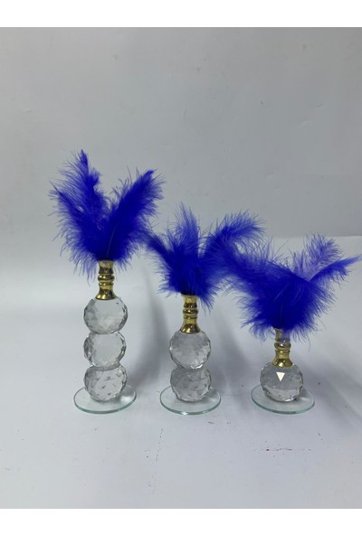 By Ari Üç Adet Mavi Tüylü Kristal Gold