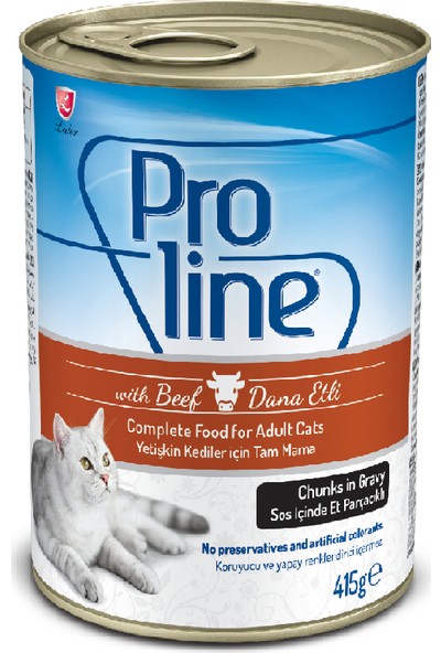 Proline Dana Etli 415 g Kedi Konservesi 20'li Proline Dana Etli 415 g Kedi Konservesi 20'li