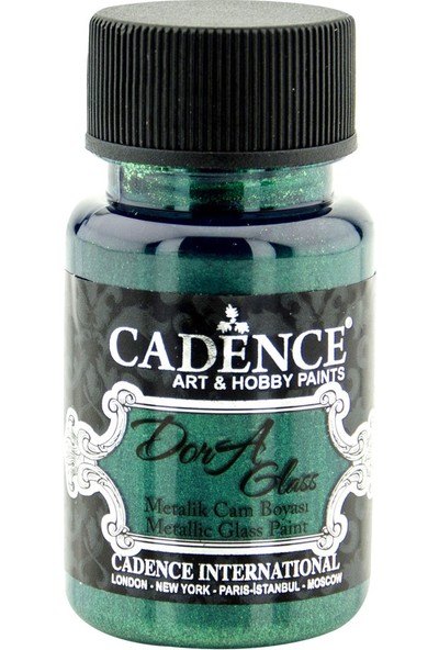 Cadence Dora Glass Metalik Cam Boyası 50 ml 3141 Zümrüt Yeşili Cadence Dora Glass Metalik Cam Boyası 50 ml 3141 Zümrüt Yeşili