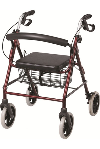 Mor Medikal Ekonomik Tekerlekli Yürüteç - Tekerlekli Walker - Tekerlekli Rollatör