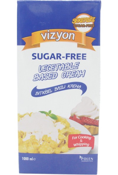 Vizyon Bitkisel Sıvı Krem Şanti Şekersiz 1 lt Vizyon Bitkisel Sıvı Krem Şanti Şekersiz 1 lt