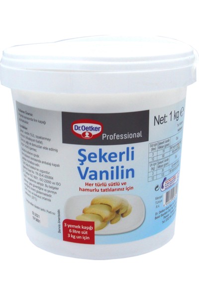 Dr. Oetker Şekerli Vanilin 1 kg Dr. Oetker Şekerli Vanilin 1 kg