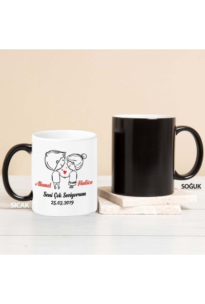 Nobby Star Sevgiliye Özel Isimli Mesajlı Sihirli Kupa Bardak Nobby Star Sevgiliye Özel Isimli Mesajlı Sihirli Kupa Bardak