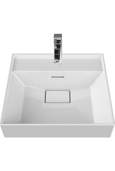 Turkuaz Seramik Sharp Etajerli Lavabo 48 x 48 cm Turkuaz Seramik Sharp Etajerli Lavabo 48 x 48 cm