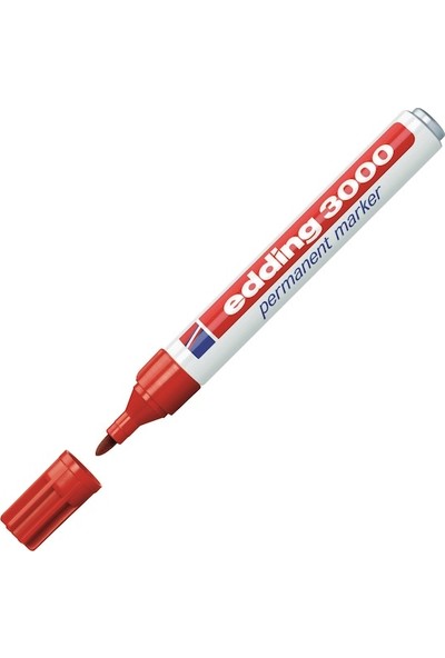 Edding Permanent Markör Kırmızı (ED-3000) Edding Permanent Markör Kırmızı (ED-3000)