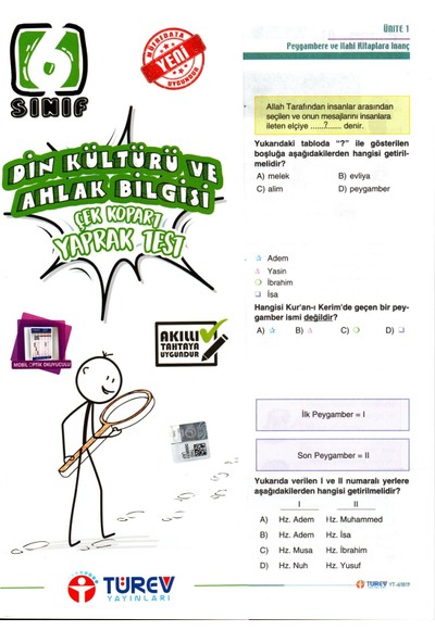 Türev Yayınları 6.Sınıf Din Kültürü Çek Kopart Türev Yayınları 6.Sınıf Din Kültürü Çek Kopart